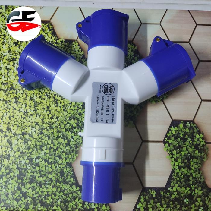 Jual CEE 1013 3Pole 16A PLUG SOCKET CABANG 3 Tee CEE1013 3pin 3 pin 16 ...