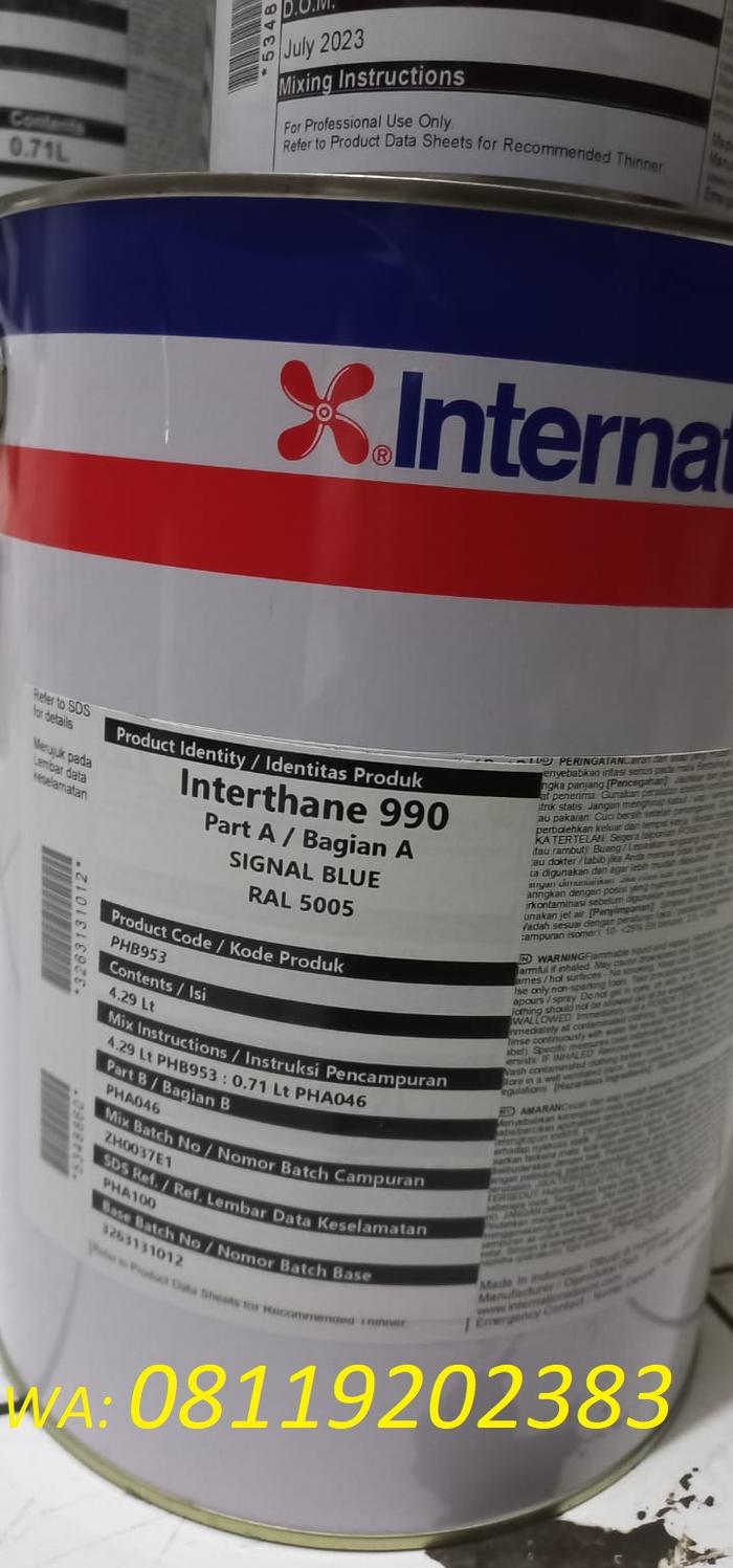 Jual Interthane 990 RAL 5005 / RAL5005 signal blue International 5L ...