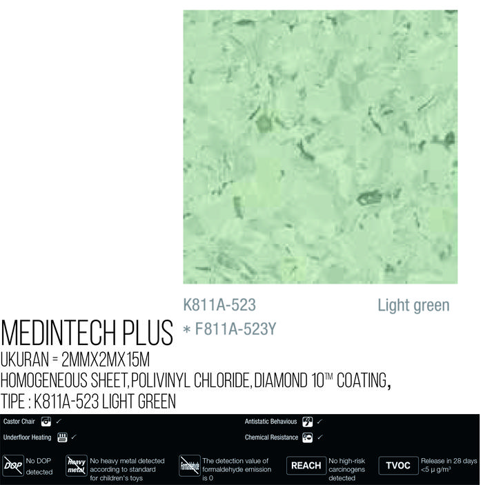 Jual Vinyl Armstrong Medintech/Vinyl Sheet Homogeneous K811A - K811A ...