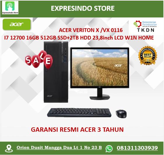Jual Acer Pc Desktop veriton X/VX0116 I7 12700 16G 512GB SSD+2TB HDD 23.8 - Jakarta Pusat ...