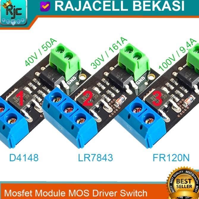 Jual Module Mosfet MOS Tube DC Switch Relay Driver Support PWM 30-100V ...