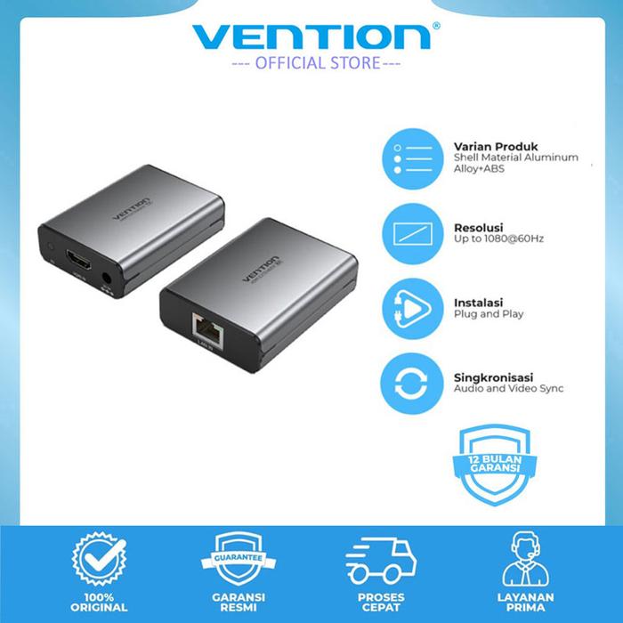 Jual Vention HDMI Extender Over LAN Cable HDMI KVM Network Extender ...