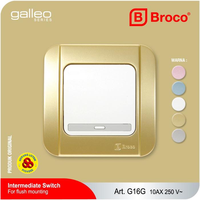 Jual Broco Saklar Engkel 1G Gold Galleo G161-57S Tunggal 1 Gang 1 Way ...