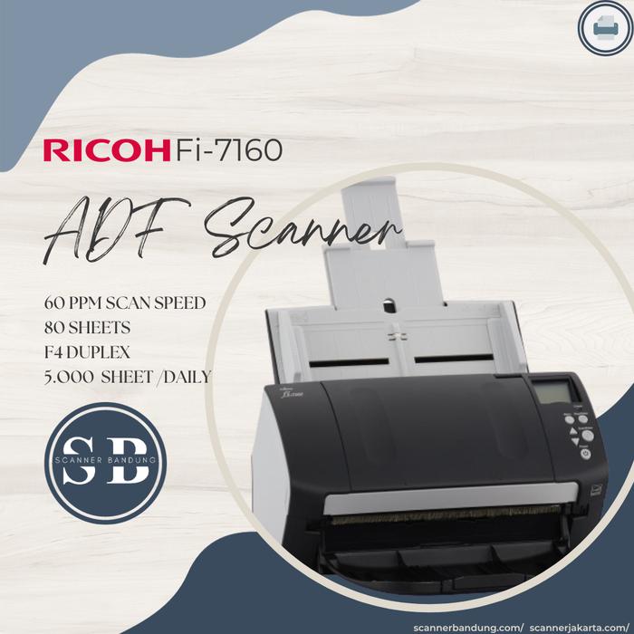 Jual Ricoh Scanner Fi-7160 - Scanner ADF F4 kecepatan scan 60ppm - Kota ...