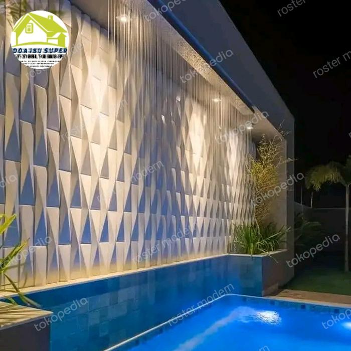 Promo hiasan dinding wall panel grc wall panel 3d bata tempel 3d hiasan ...