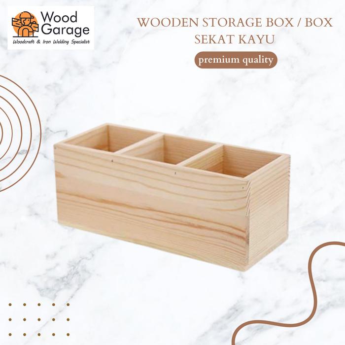 Jual Multi purpose wooden storage box / box sekat kayu serbaguna - Kab ...
