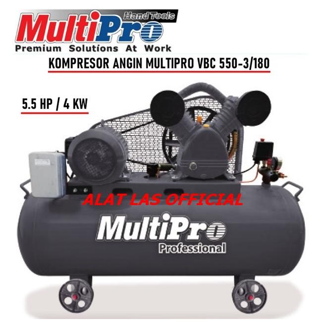 Jual Kompresor Angin Multipro VBC 550-3/180 Mesin Compressors Angin 5.5 ...