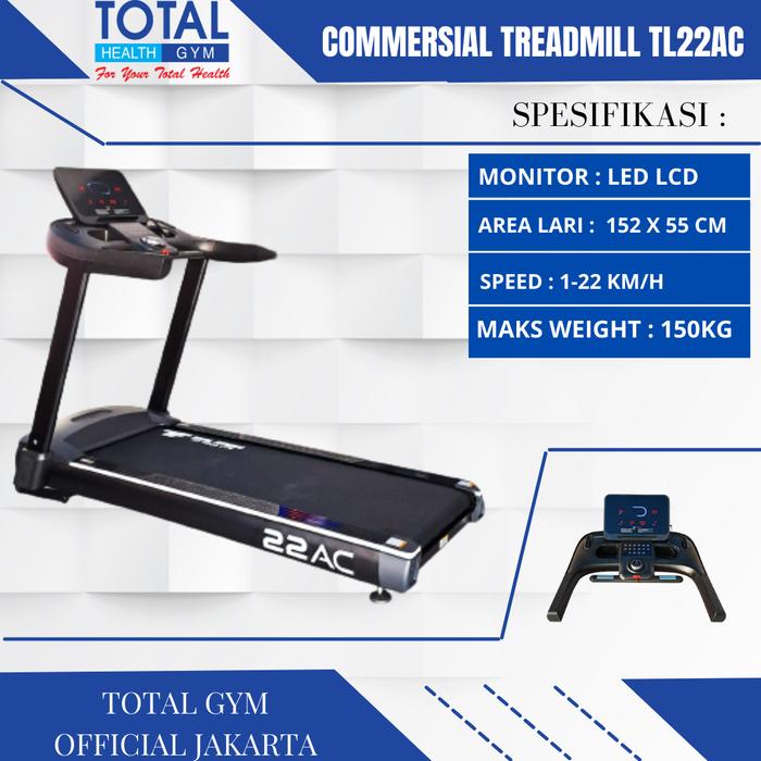 Jual Treadmill elektrik TL22AC Alat fitness lari commersial gym ...