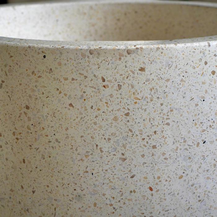 Jual POT TERASO PUTIH POT SILINDER POT BUNGA MINIMALIS TERAZZO - Putih ...