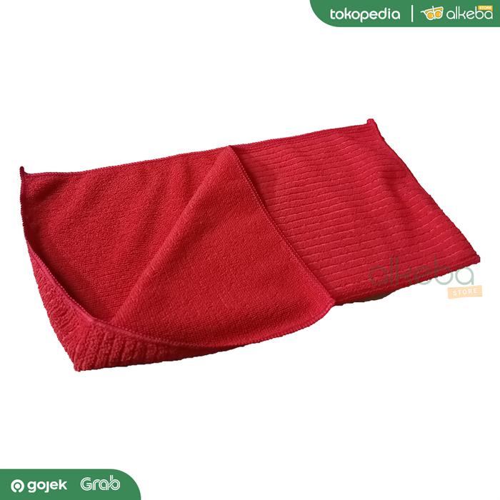 Jual Kain Lap Serat Microfiber 40x40 cm per lembar - Merah - Kota ...