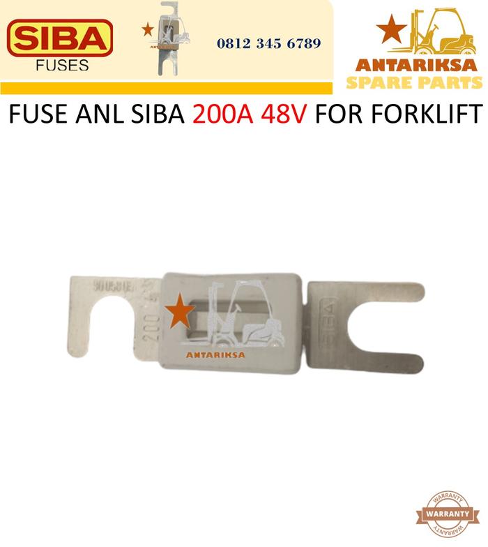 Jual Fuses SIBA 200A 9005805.200 Forklift Crown 48 Volt DC VFUSES ...