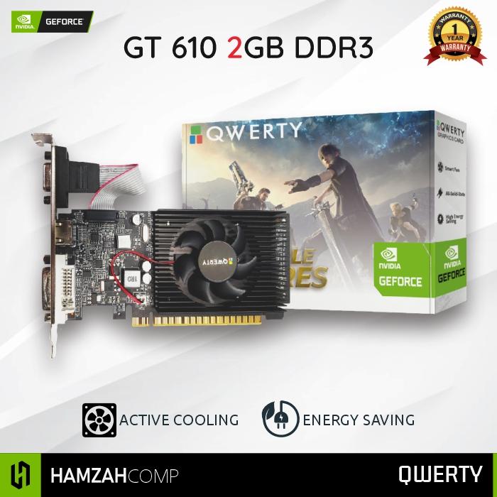 Jual VGA GeForce GT 610 2GB DDR3 Qwerty Low Profile - Kota Bandung - Hamzah Comp | Tokopedia