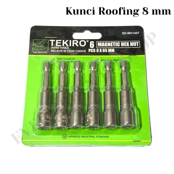 Jual Kunci Roofing 8 mm Tekiro Magnetic Mata Bor Kunci Sok Rofing ...