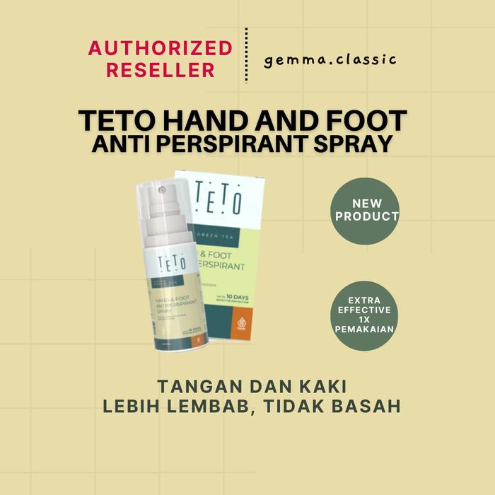 Jual TETO Hand And Foot Antiperspirant Spray Green Tea Tangan Kaki ...