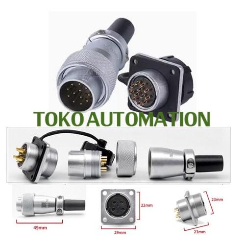 Jual Waterproof Connector WS20 12 Pin 25A 500V Plug Socket konektor ST23 - Jakarta Utara ...