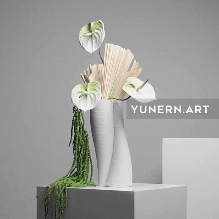 Jual Vas Bunga Modern Minimalis / Bianca White Twist Vase EB Home 2396 ...