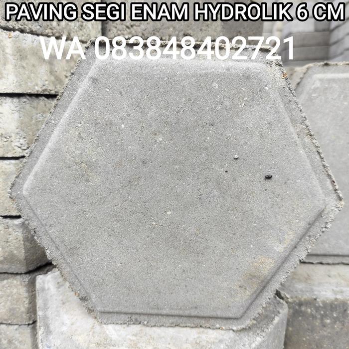 Jual PAVING BLOCK SEGI ENAM 6 PRES HYDROLIK ISI 25 PCS Per 1 Meter ...
