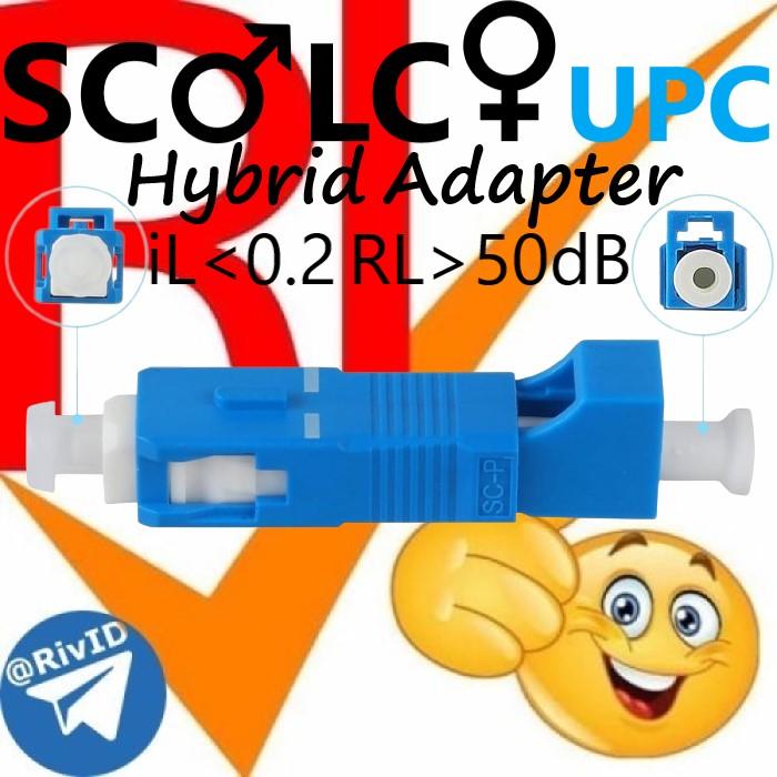 Jual Connector SC-LC UPC Adapter Hybrid FO LC Female to SC Male Fiber ...