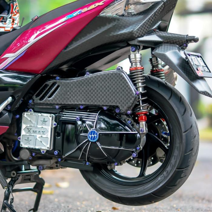 Jual CARBON CUSTOM Cover Filter Flat Yamaha XMAX 250 Karbon Kevlar ...