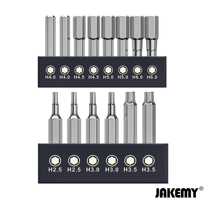 Jual Jakemy JM-Type 9 Bits Mata Obeng Hex Set Kualitas CRV H4*28MM ...