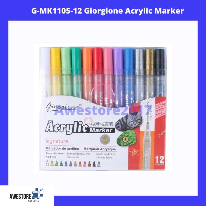 Jual G-MK1105 Giorgione Acrylic Marker Pen Set Spidol Akrilik Cat Paint ...