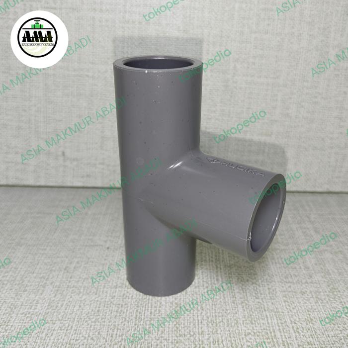 Jual TEE T CABANG 3 PVC ABU-ABU 150 X 50 MM 6" X 2" INCH RUCIKA AW ...