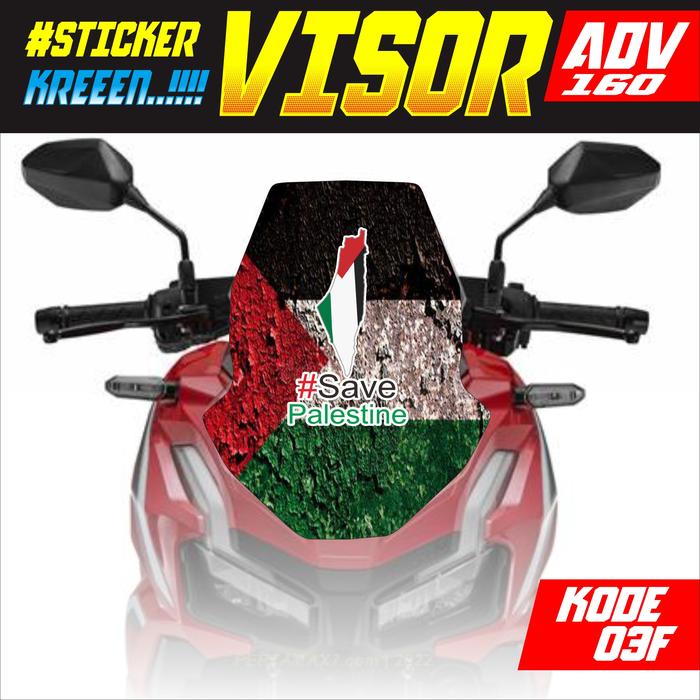 Jual Stiker Windshield Variasi Honda ADV 160 Palestine Visor ADV 160 ...