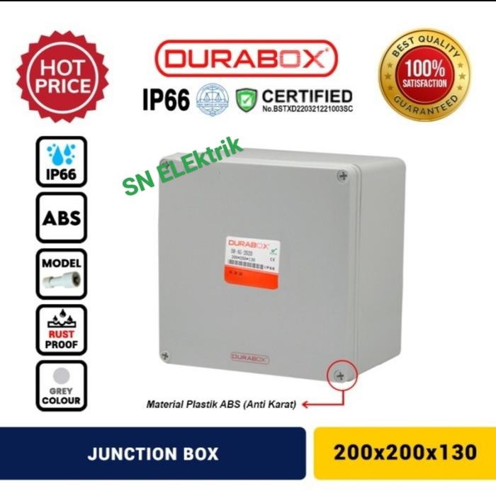 Jual Junction box Panel Plastik ABS 200x200x130 mm IP 66 DURABOX ...