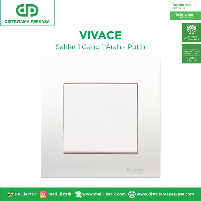 Jual Schneider Saklar Vivace 1 Gang 1 Arah White - KB31_1_WE_G3 - Kota ...