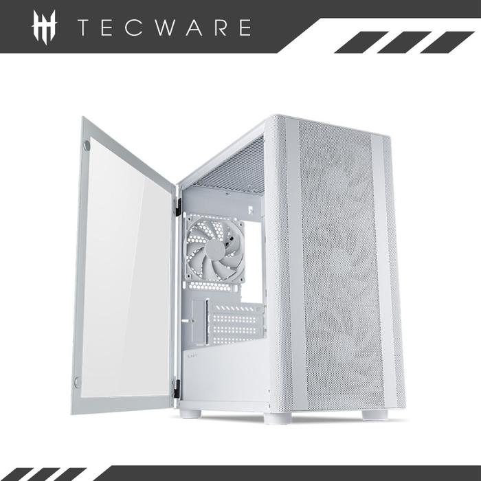 Promo TECWARE FLATLINE MKII WHITE MICRO ATX PC CASE CASING GAMING ...