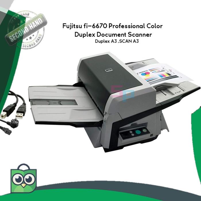 Jual Fujitsu fi-6670 Professional Color Duplex Document Scanner A3-A4 ...