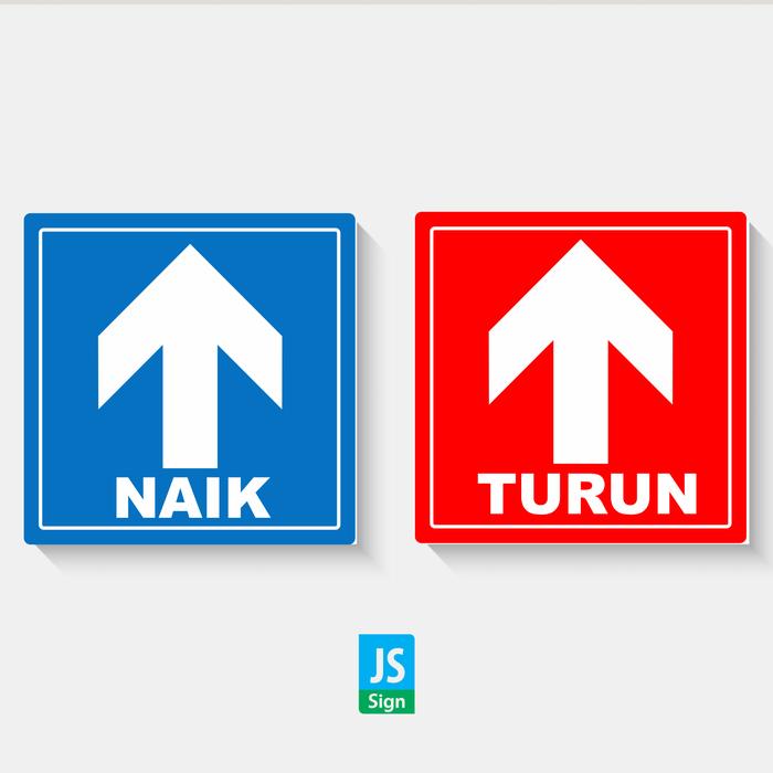 Jual STICKER ARAH PANAH TANGGA NAIK TURUN - S(10x10cm) - Kota Malang ...