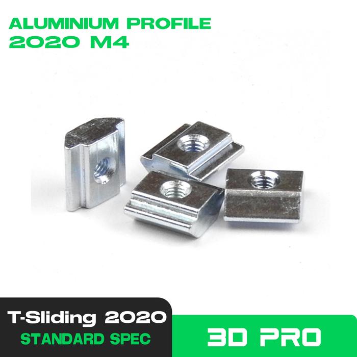 Jual M3 M4 M5 M6 Sliding T Nut Aluminium Profile Alu 2020 Series 20 ...