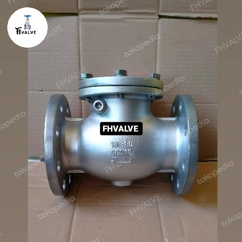 Jual Swing Check Valve 3" Inch Stainless SS304 Flange Jis 10K-80 - Kota ...