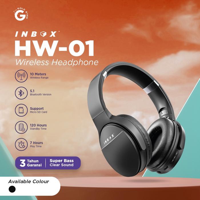 Promo Inbox Wireless Headphone HW-01 Headset Bluetooth Bass - Kota ...