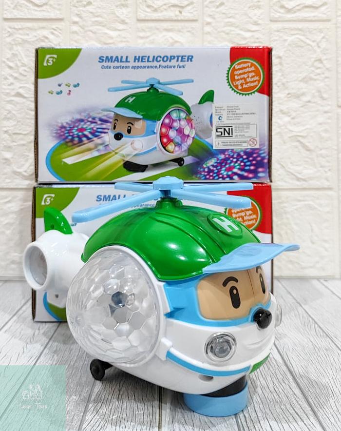 Jual Mainan Anak Robo Helicopter Poli Helly Helikopter Light & Sound ...