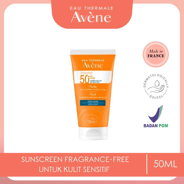 Promo AVENE FLUID SPF 50+ FRAGRANCE-FREE - Untuk kulit normal hingga ...