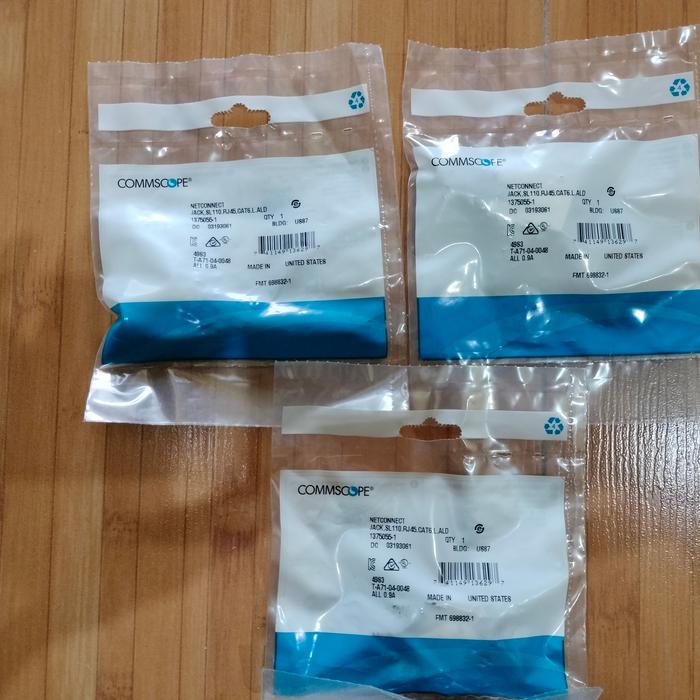 Jual Modular jack cat 6 rj45 cat6 AMP COMMSCOPE WHITE / PUTIH UTP FTP ...