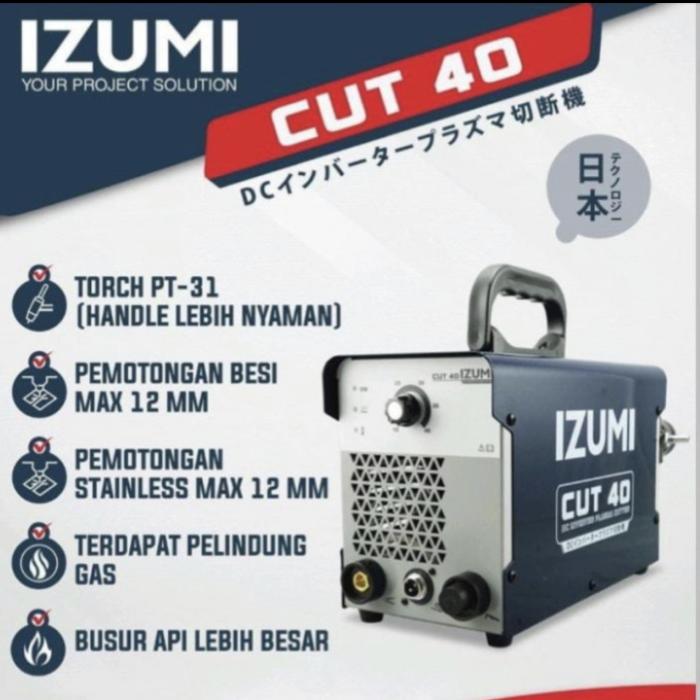Jual Mesin Plasma Cutting IZUMI Cut 40 Las Potong Besi Inverter Welding ...