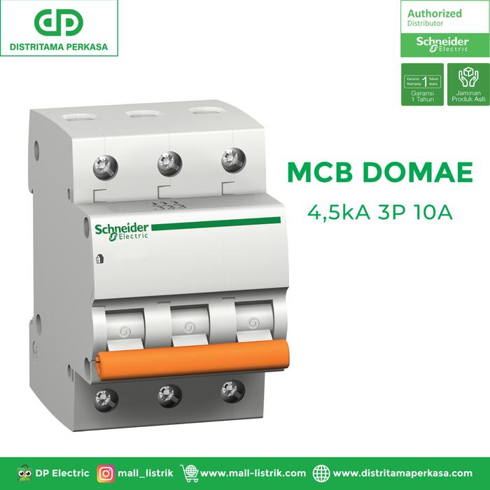 Jual Schneider MCB Domae 4,5kA 3P 10A - DOM11348SNI - Kota Tangerang - DP Electric | Tokopedia