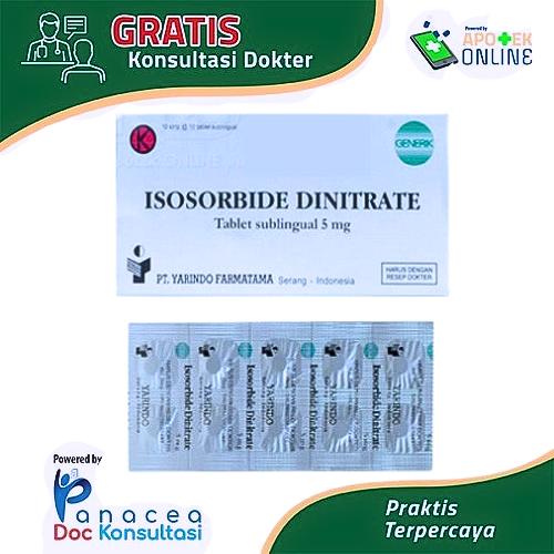 Jual ISOSORBIDE DINITRATE 5MG 100`S obat jantung isdn - Kota Bekasi ...