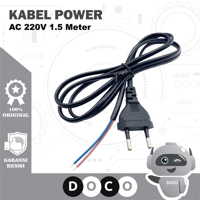 Jual Kabel Power AC 220V 1.5M Cable Colokan SNI Buntung LISTRIK ...