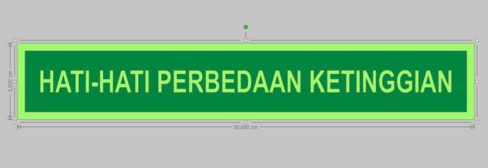 Jual STICKER PERBEDAAN KETINGGIAN 530 (GLOW IN THE DARK) - Kota ...