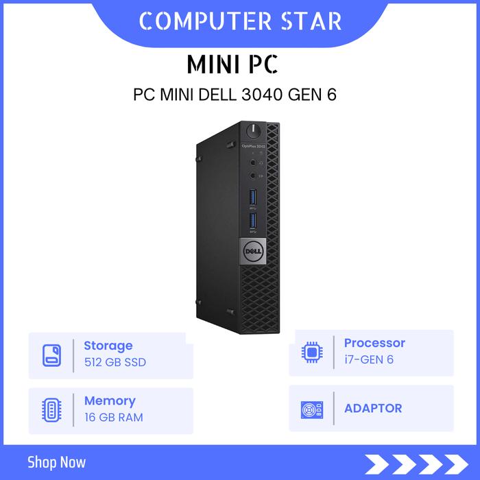 Jual Mini pc DELL 3040 Core i7 gen 6 ram 16gb ssd 512gb - Jakarta Pusat ...