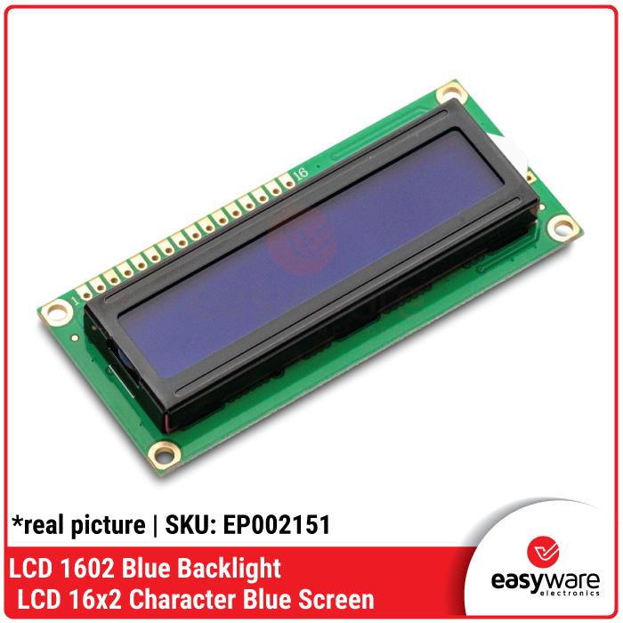 Jual LCD 1602 BIRU LCD 16x2 BIRU LCD DISPLAY 1602A BLUE MODULE FOR ...