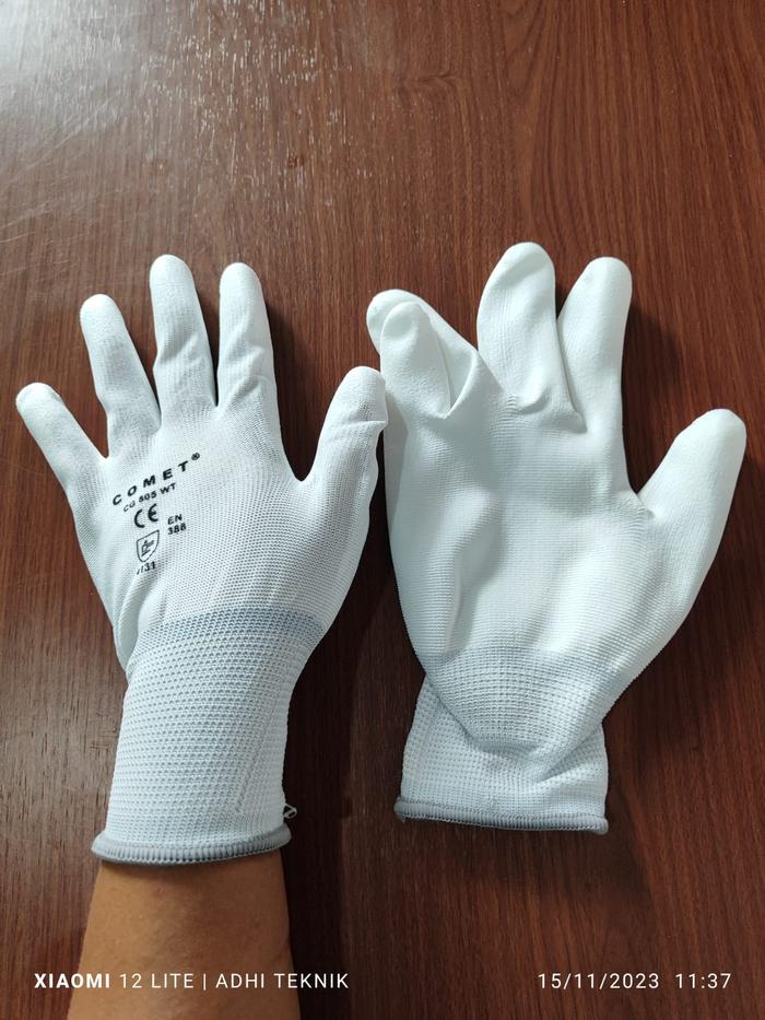 Promo Sarung tangan comet cg 805 wt ukuran l - Kab. Bekasi - ADHI TEKNIK CIKARANG | Tokopedia