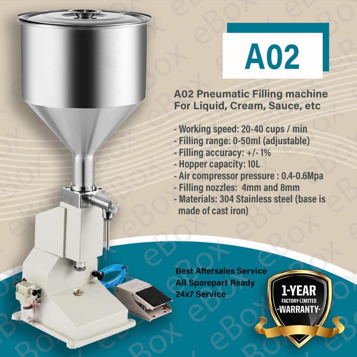 Jual A02 Pneumatic Liquid Paste Filling Machine Mesin Pengisi Shampoo ...