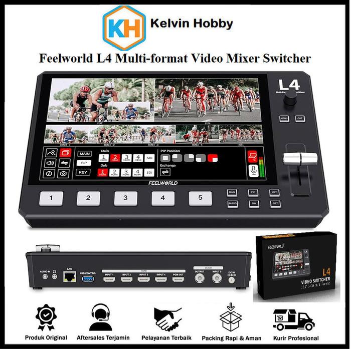 Jual Feelworld L4 Multi-format Video Mixer Switcher Streaming Layar ...