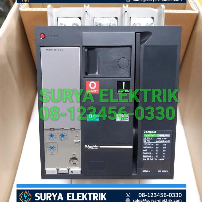 Jual SCHNEIDER MCCB NS1250N NS1250 N 1250A 3P MOTOR MOTORIZED MIC2.0 33478E - Jakarta Pusat ...