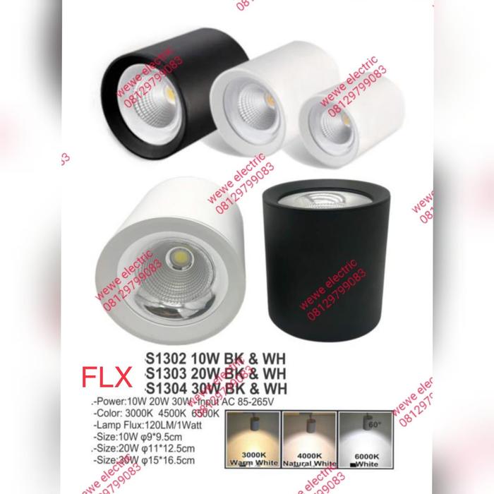 Jual downlight led cob panel outbow ob tempel gantung plafon rel 30w 30 ...